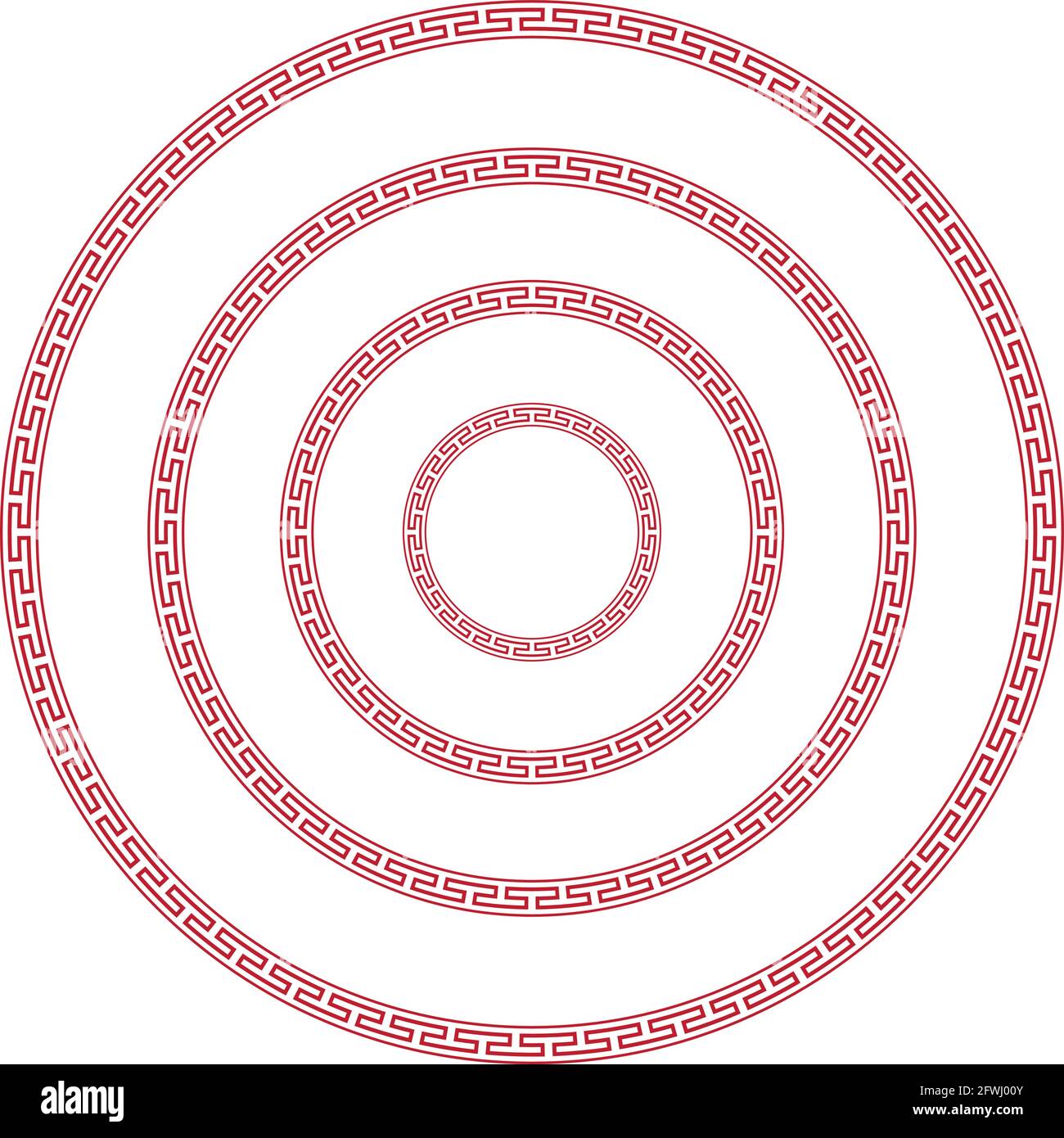 Chinese decorative ornamental round border frame in a range of sizes ...