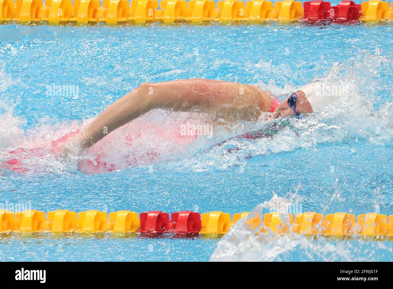 Marie Wattel of France Final 100 m Freestyle during the 2021 LEN ...
