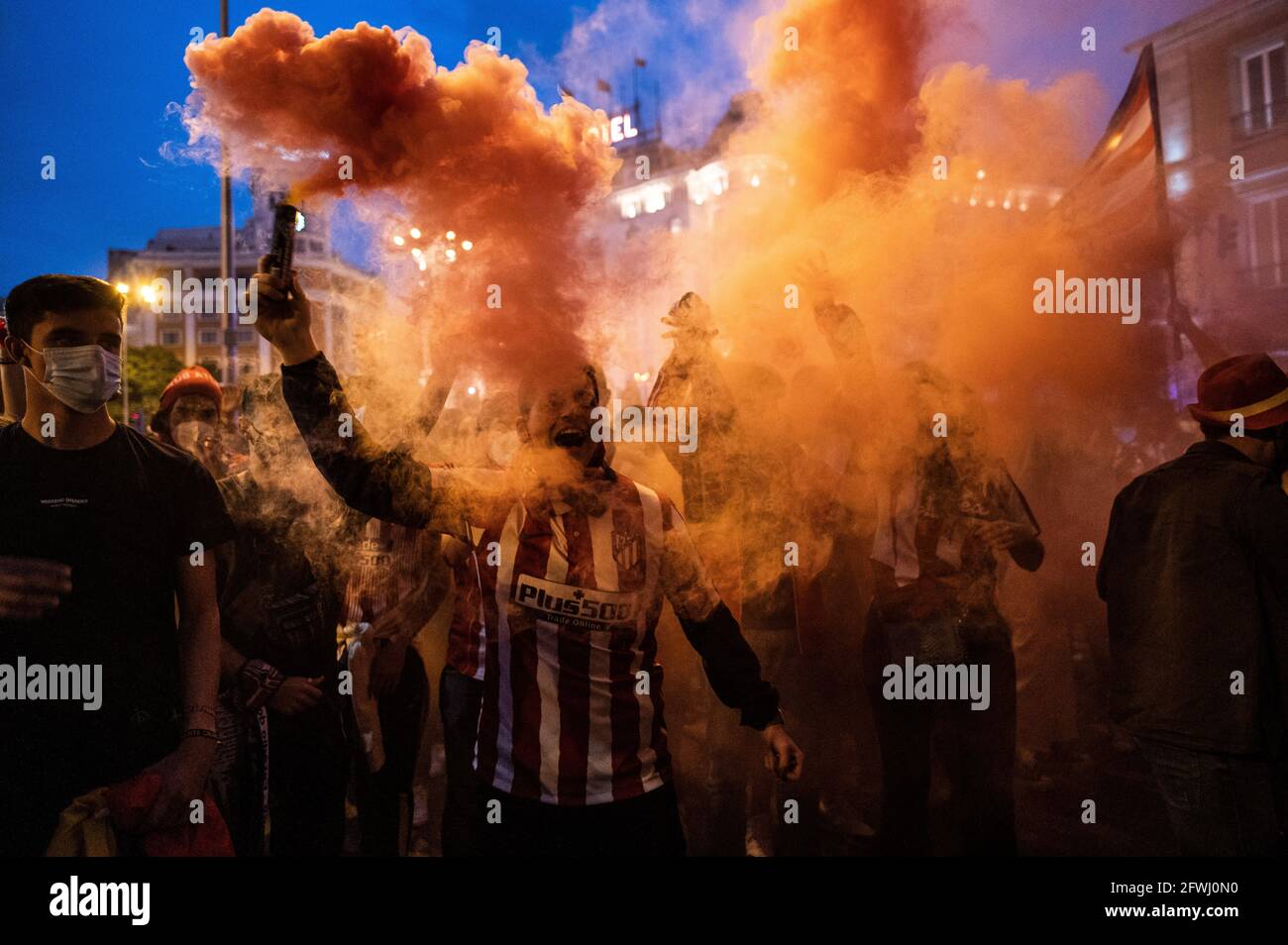 Football smoke bombs hi-res stock photography and images - Alamy