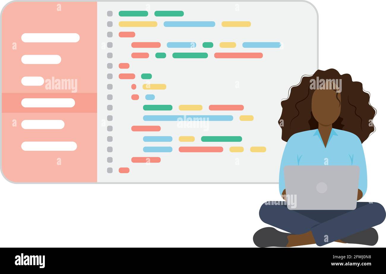 software developer woman coding on laptop Stock Vector Image & Art - Alamy software developer woman coding on laptop Stock Vector Image & Art - Alamy