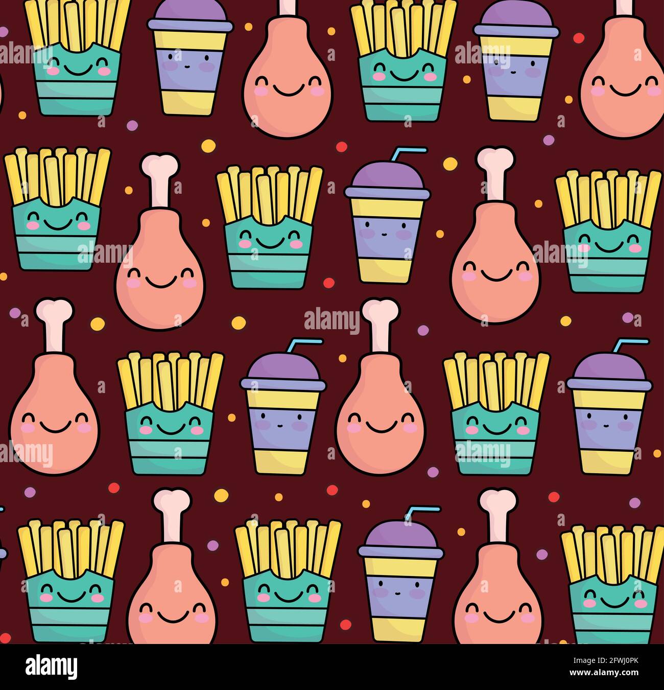 cute food pattern Stock Vector Image & Art - Alamy