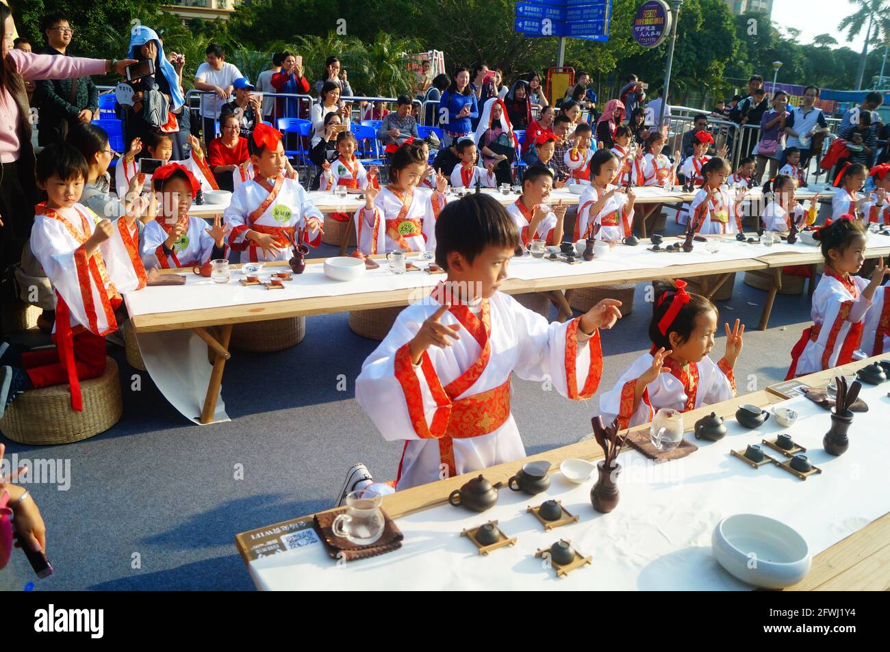Shenzhen, China: Children's activities of inheriting traditional tea ...