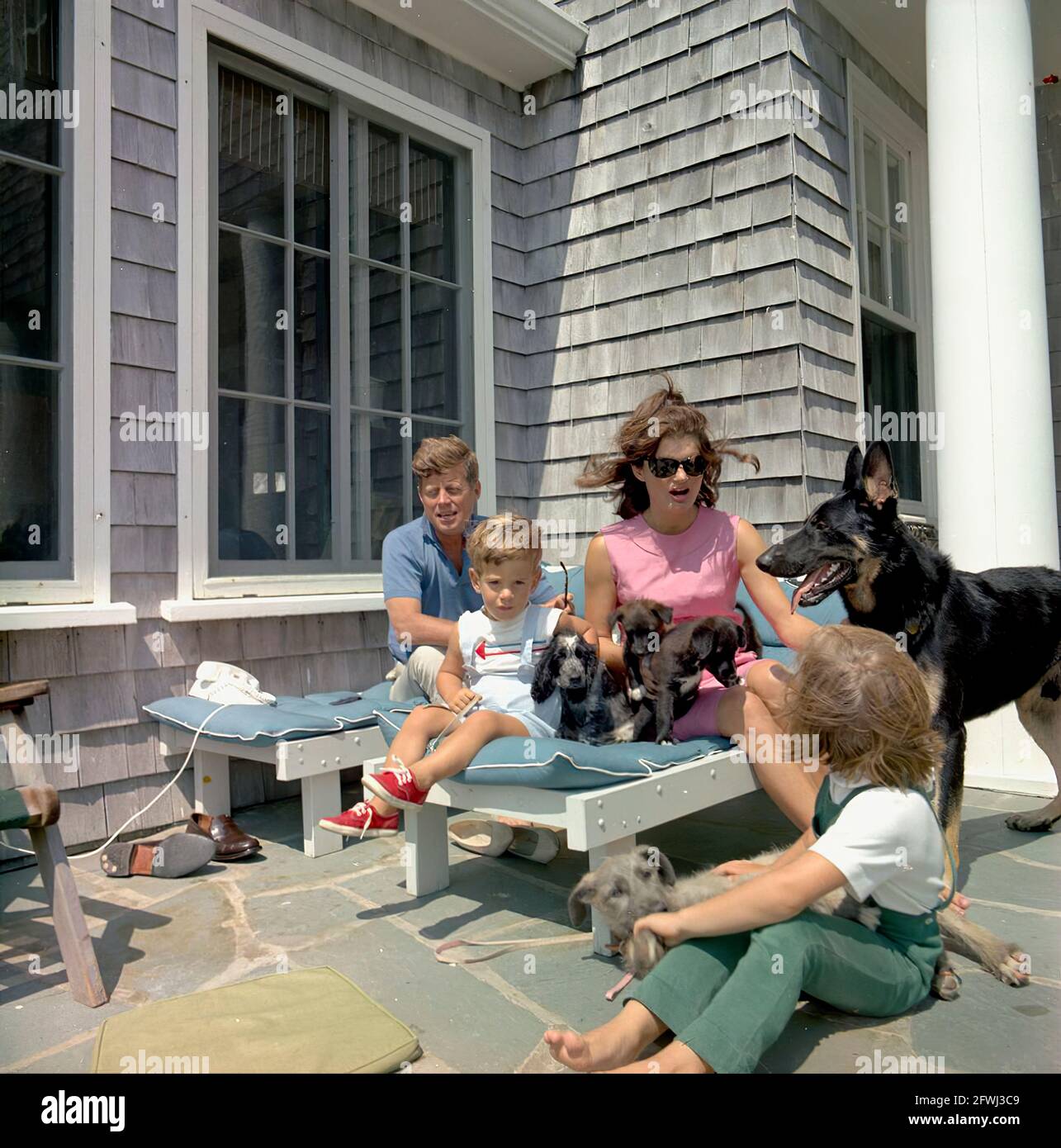 President John F. Kennedy, First Lady Jacqueline Kennedy, and their ...