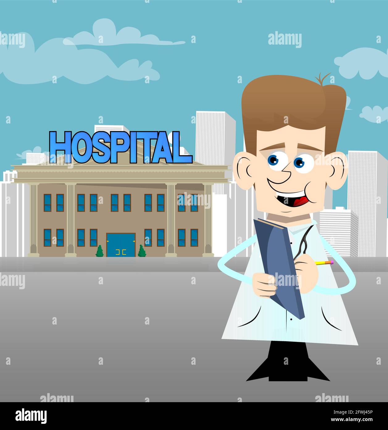 Doctor taking notes hospital Stock Vector Images - Alamy