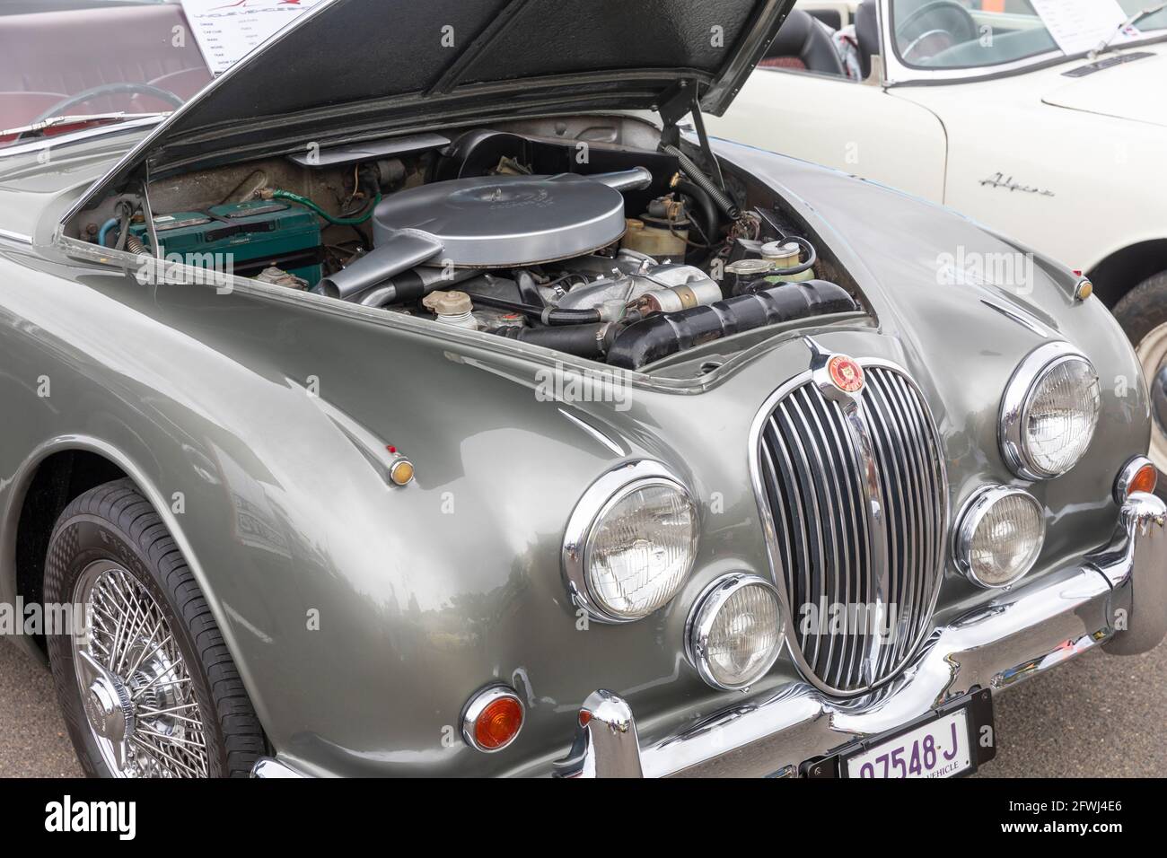 1966 Jaguar mark 2 with 3.4 litre engine on display at a classic car ...