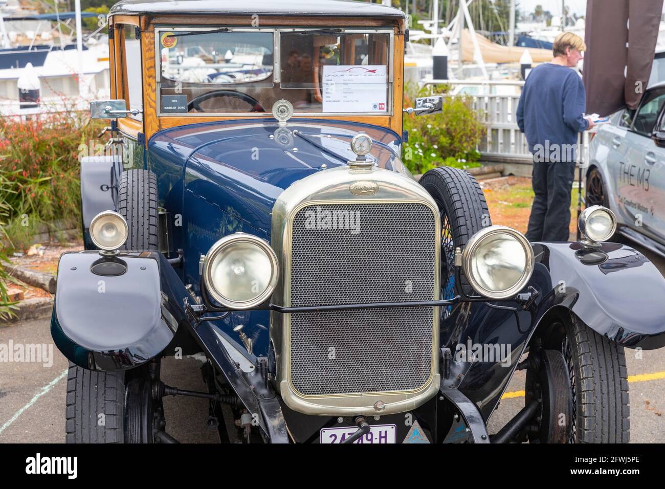 Classic Sunbeam 1925 model 20/60 sports tourer saloon car at a Sydney ...
