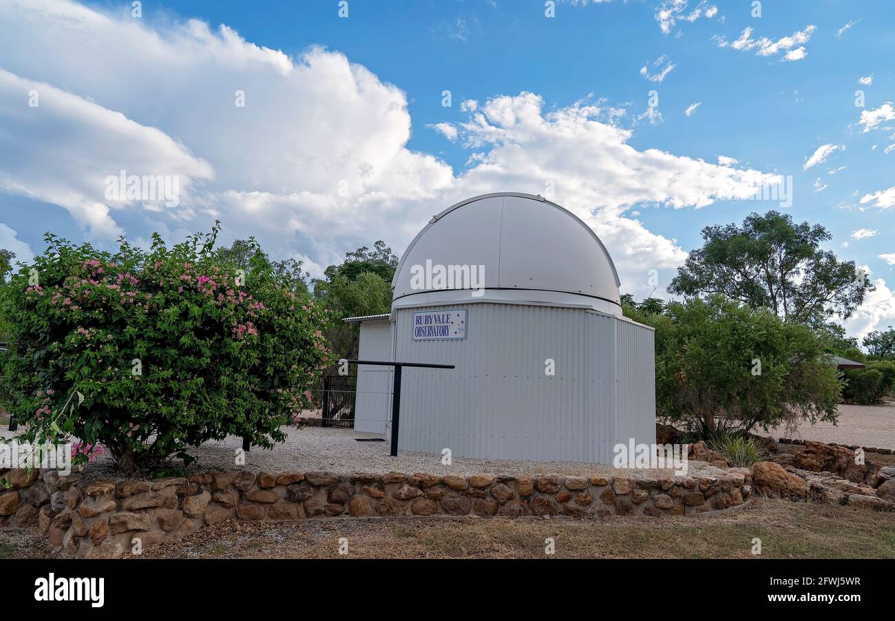 Rubyvale, Queensland, Australia - May 2021: Round domed observatory for ...