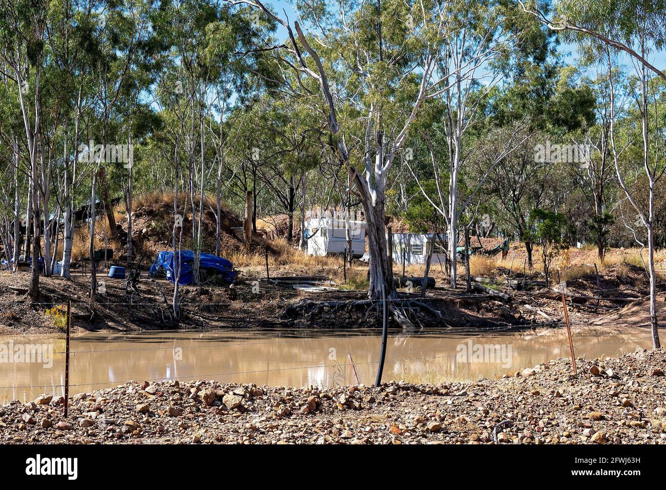 Rubyvale, Queensland, Australia - May 2021: Prospecting lease on the ...