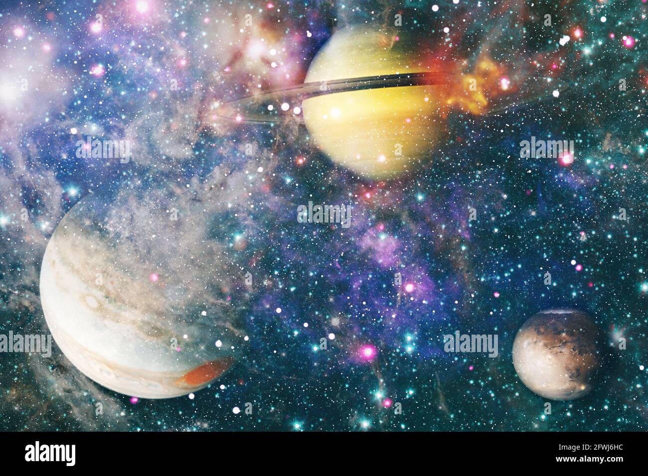 Mystical beautiful space. Unforgettable diverse space background ...