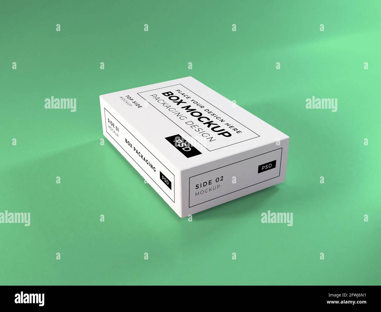 Realistic Long Box Packaging Mockup Template Stock Photo - Alamy