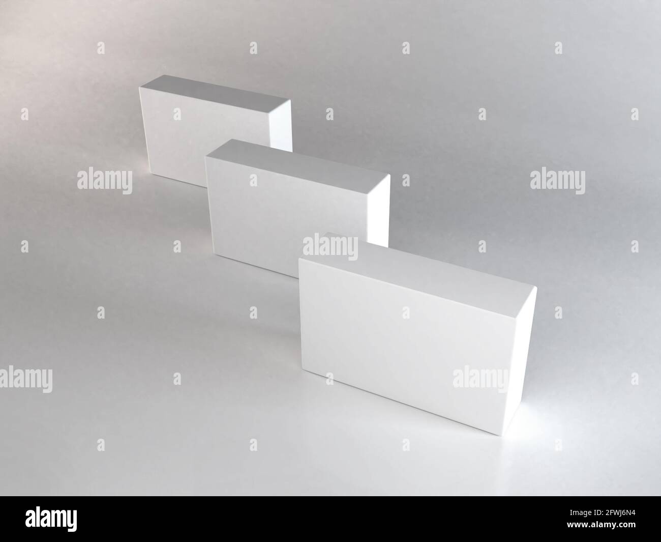 Realistic Long Box Packaging Mockup Template Stock Photo - Alamy