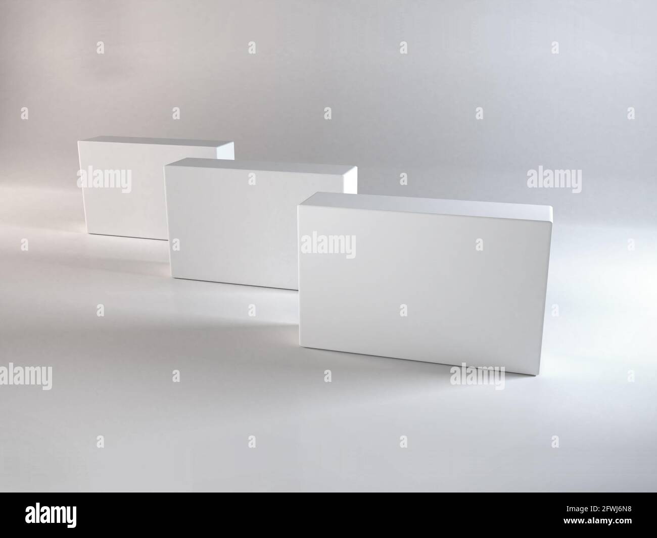 Realistic Long Box Packaging Mockup Template Stock Photo - Alamy