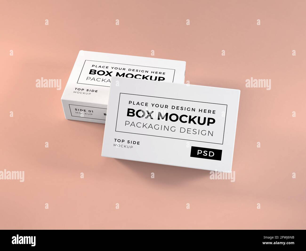 Realistic Long Box Packaging Mockup Template Stock Photo - Alamy