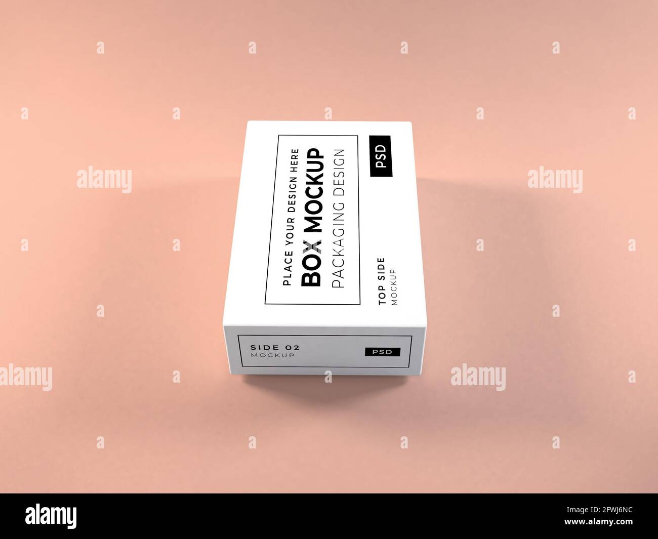 Realistic Long Box Packaging Mockup Template Stock Photo - Alamy