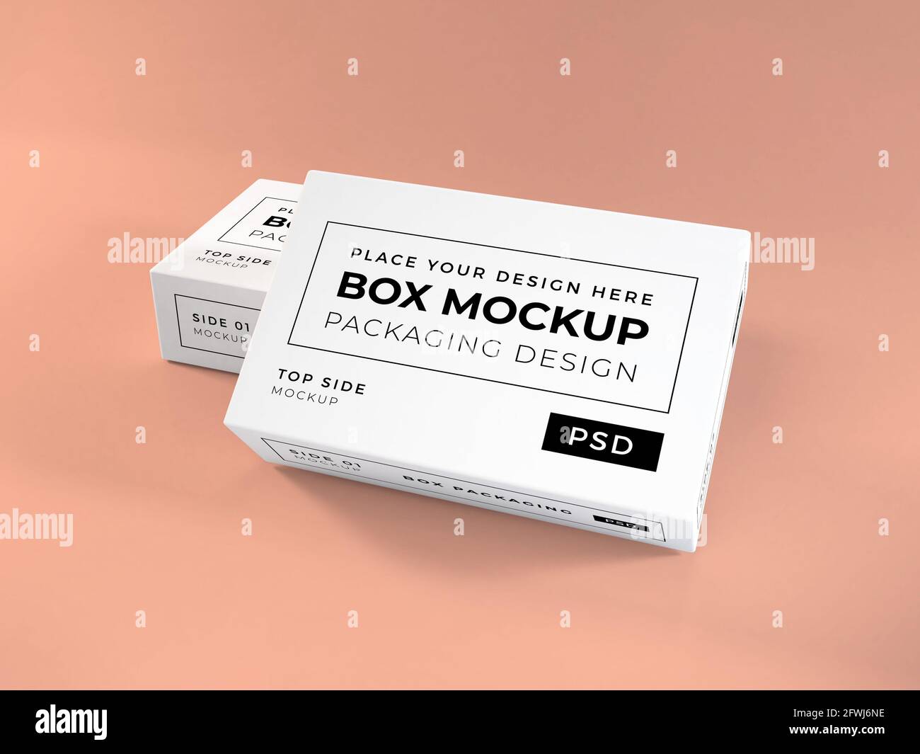Realistic Long Box Packaging Mockup Template Stock Photo - Alamy