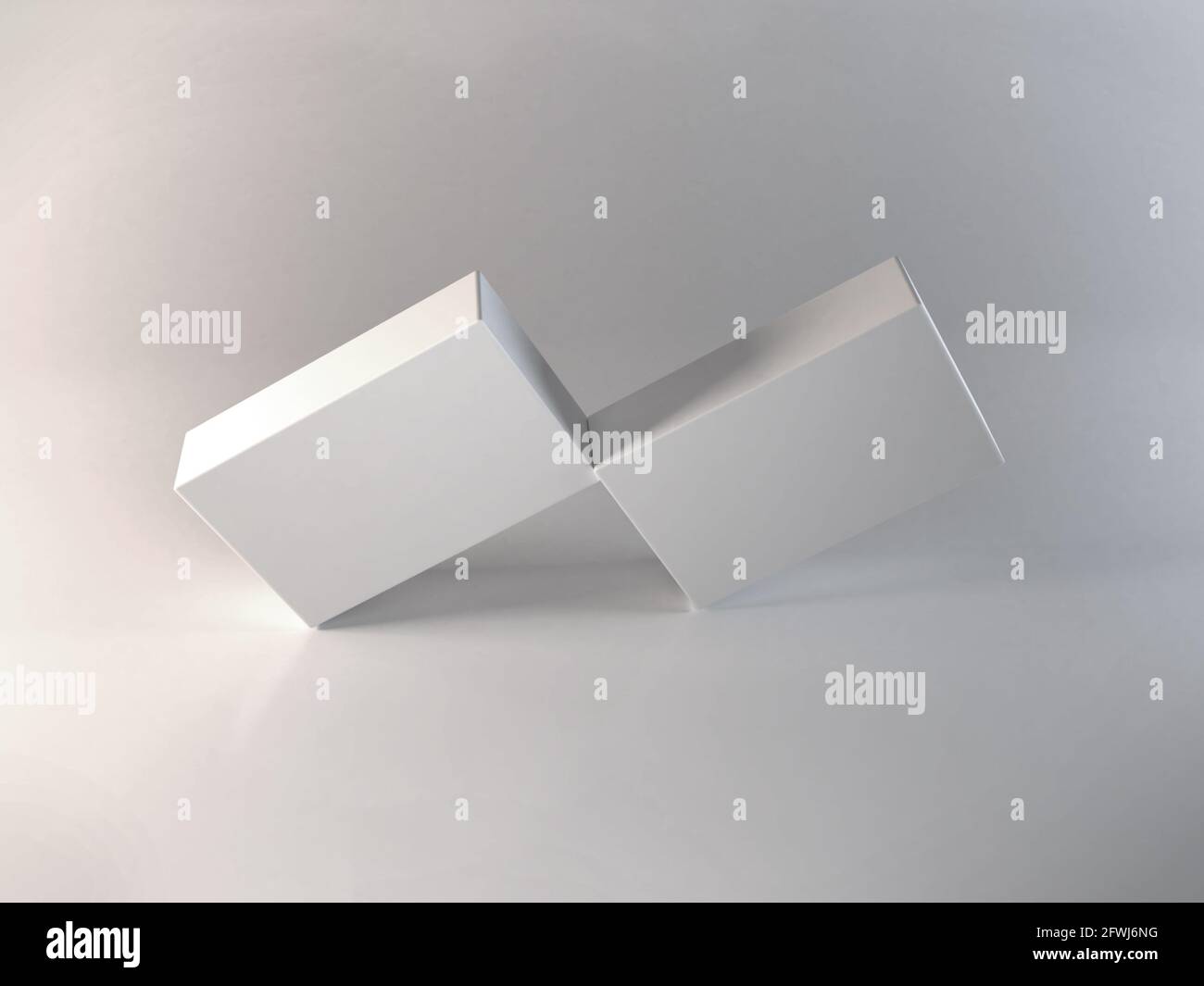 Realistic Long Box Packaging Mockup Template Stock Photo - Alamy