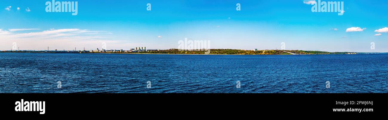 Artificial reservoir of the Kiev hydroelectric power station. Kiev sea ...