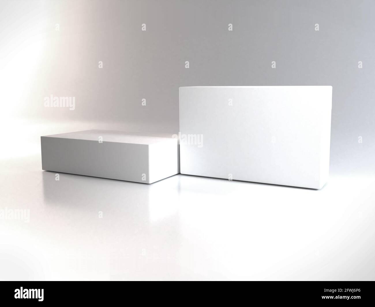 Realistic Long Box Packaging Mockup Template Stock Photo - Alamy
