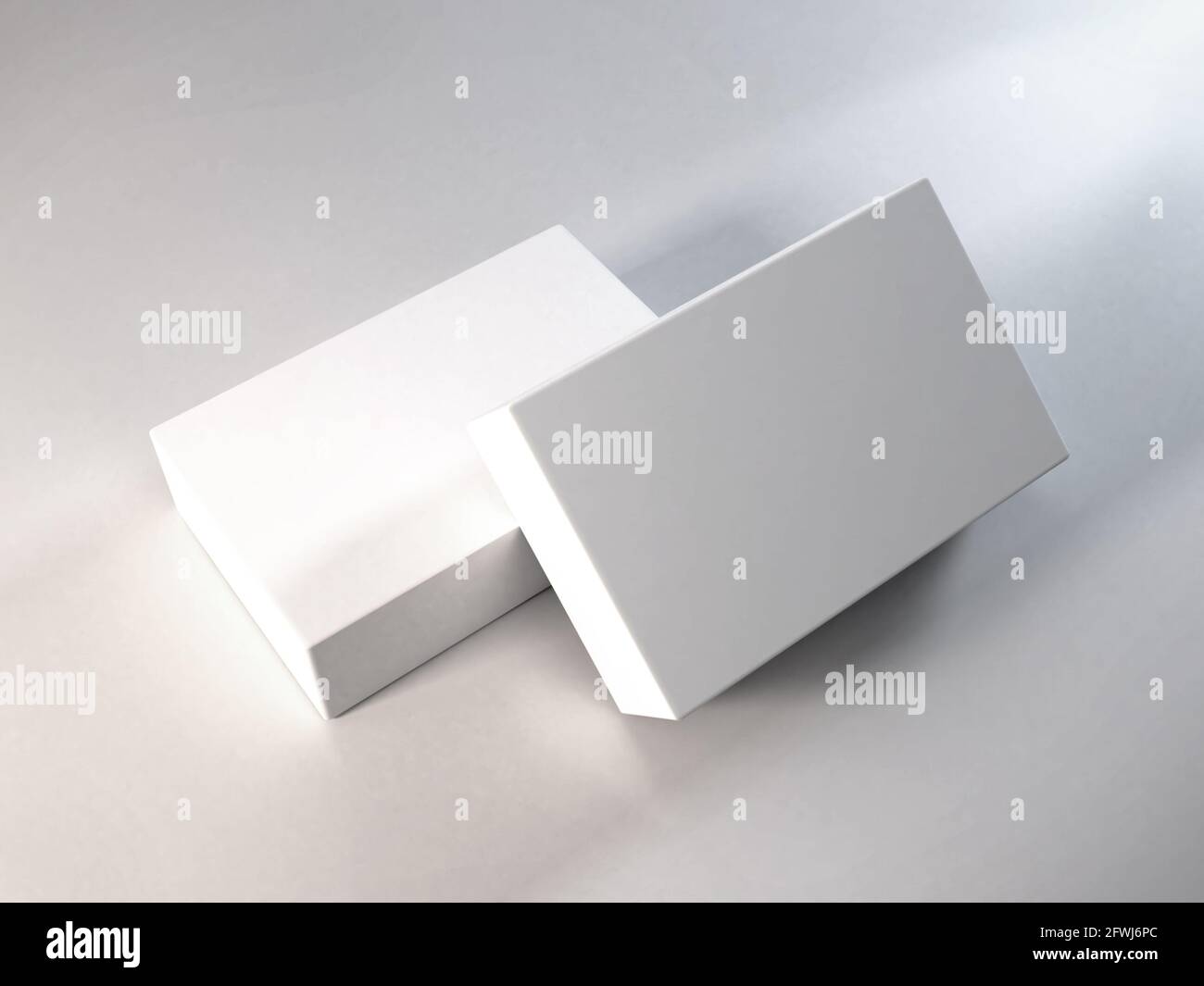 Realistic Long Box Packaging Mockup Template Stock Photo - Alamy