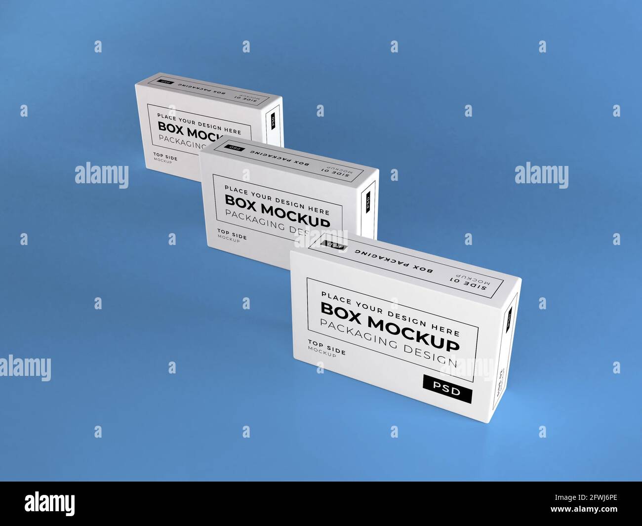 Realistic Long Box Packaging Mockup Template Stock Photo - Alamy