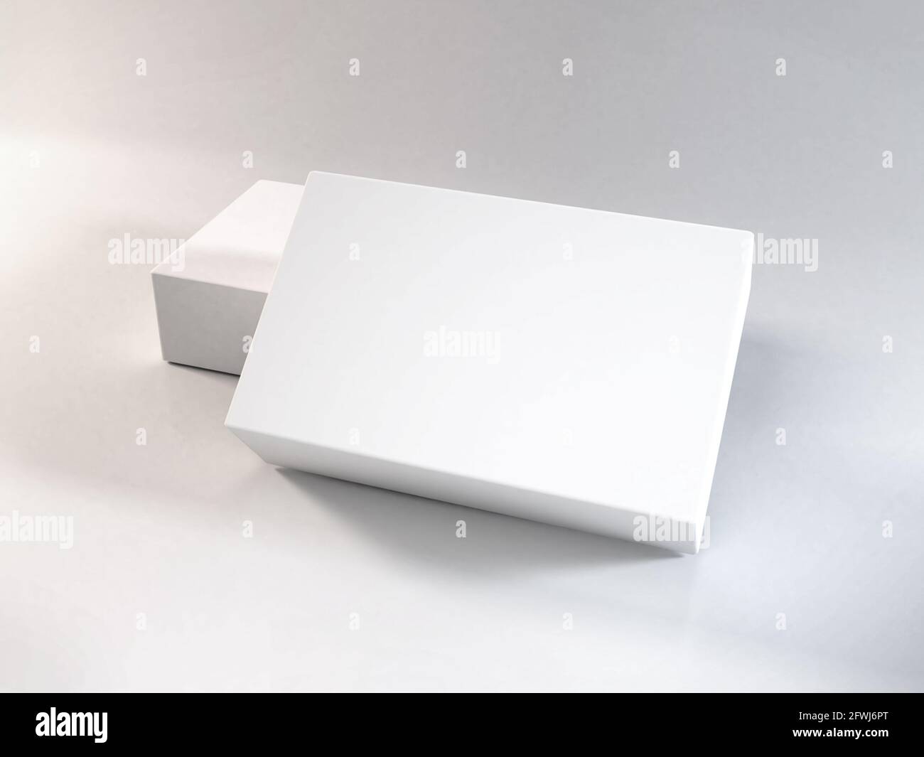 Realistic Long Box Packaging Mockup Template Stock Photo - Alamy