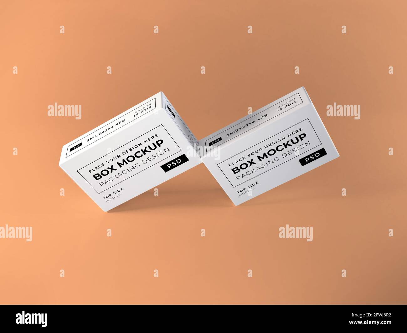 Realistic Long Box Packaging Mockup Template Stock Photo - Alamy