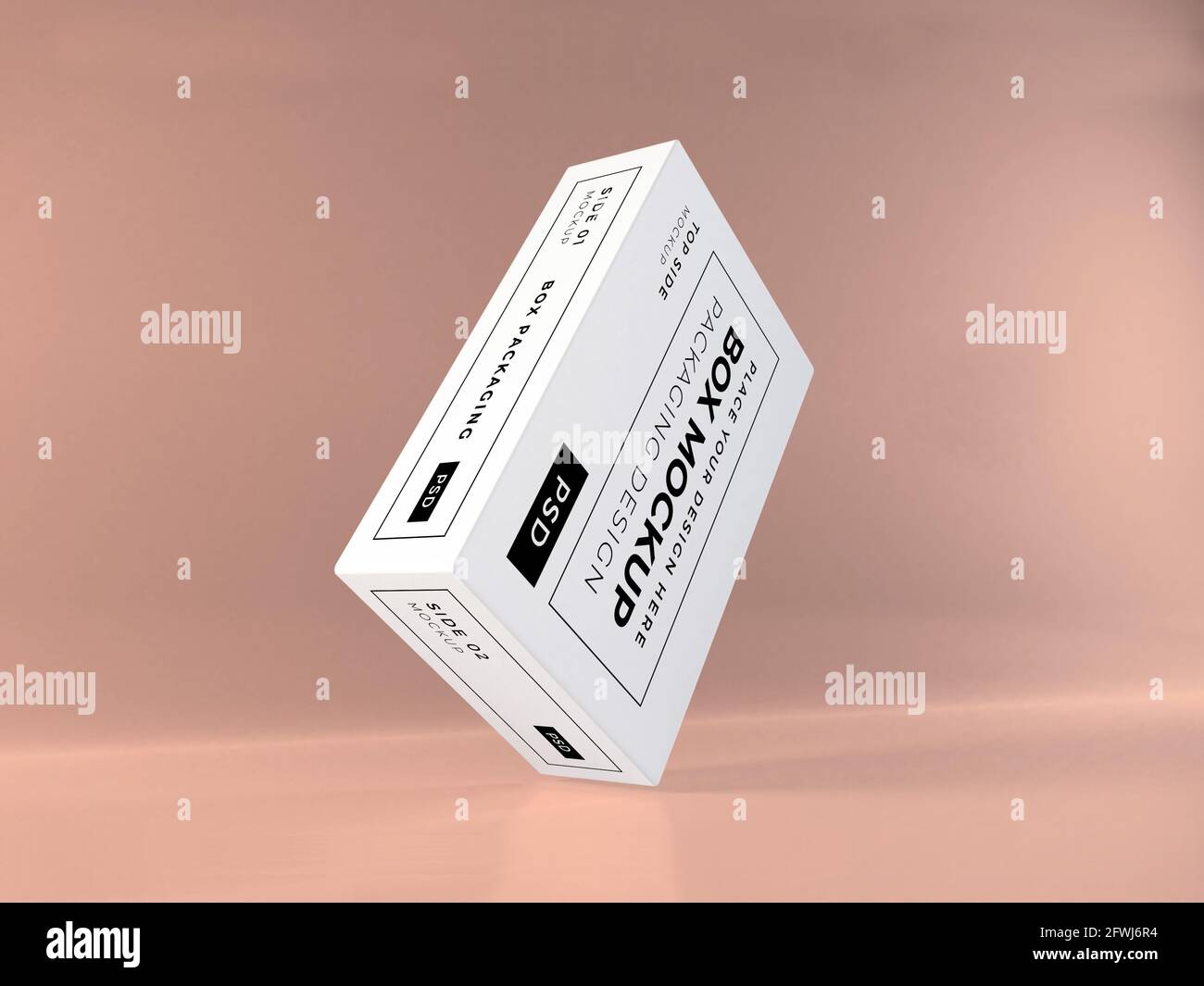 Realistic Long Box Packaging Mockup Template Stock Photo - Alamy