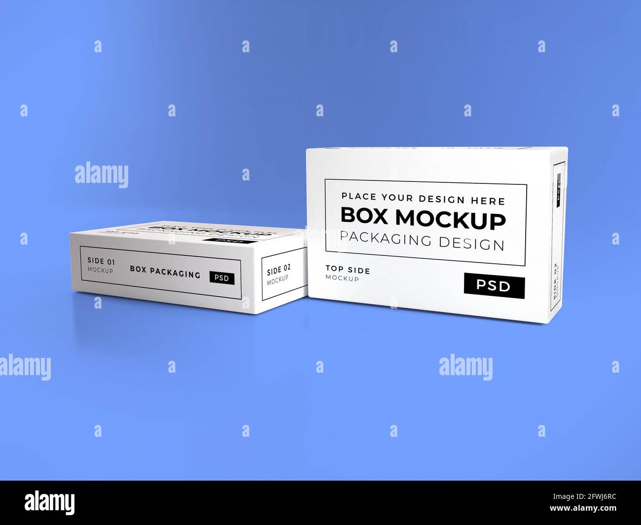 Realistic Long Box Packaging Mockup Template Stock Photo - Alamy