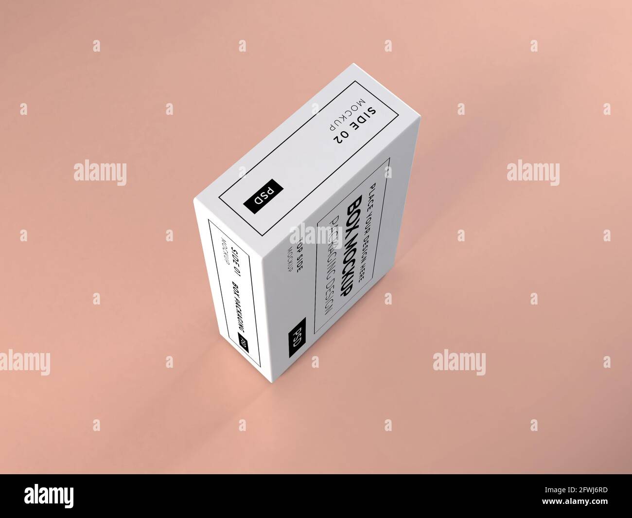 Realistic Long Box Packaging Mockup Template Stock Photo - Alamy