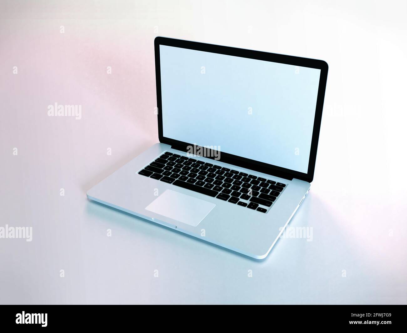 Laptop Notebook Device 3D Illustration Mockup Scene on Isolated ...