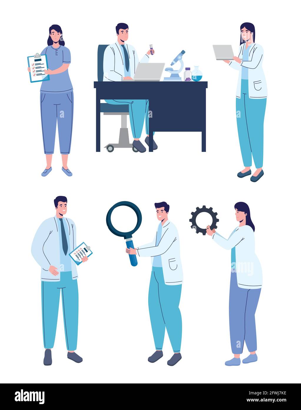 Desk doctors Stock Vector Images - Alamy
