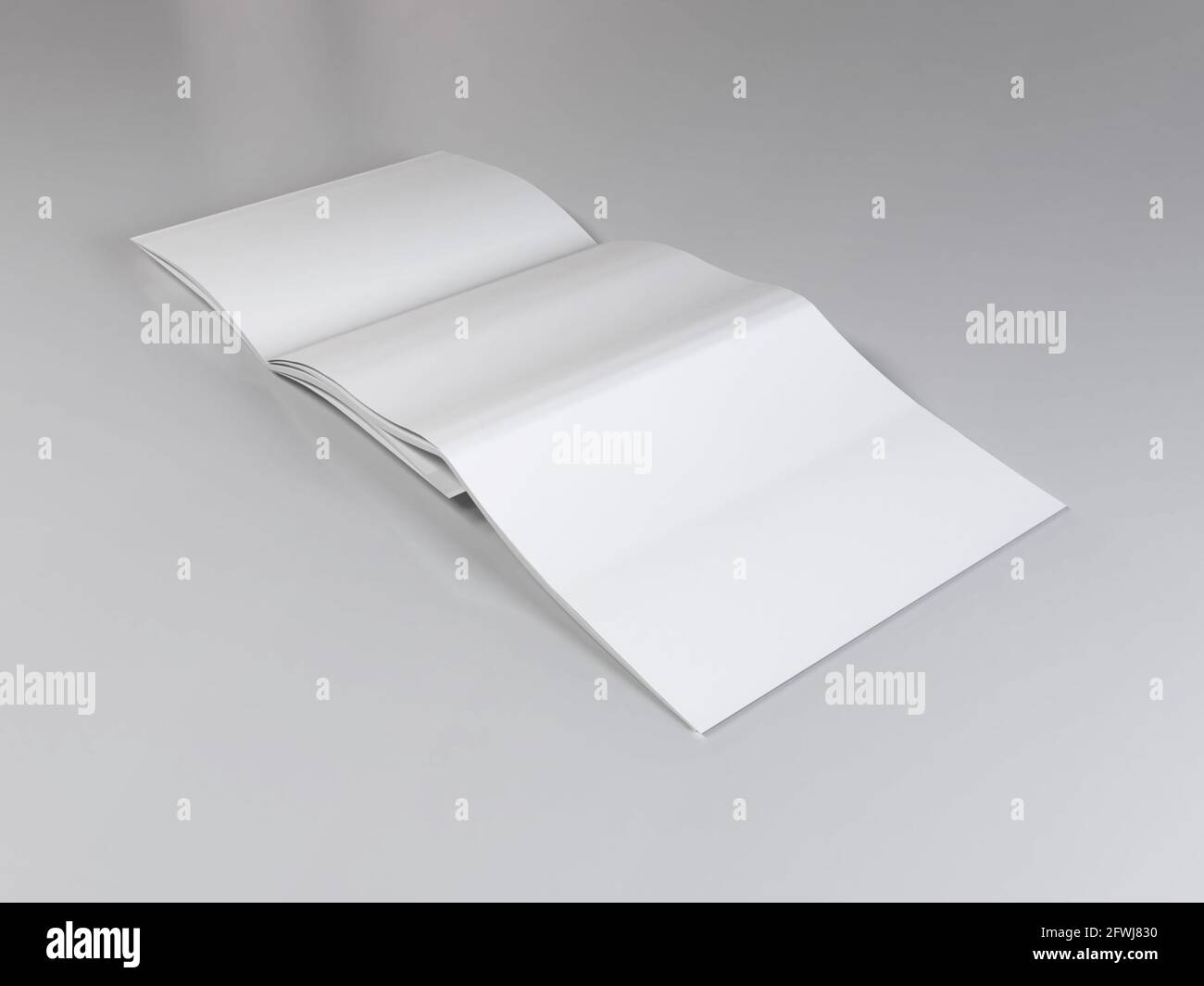 Magazine Paper Brochure 3D Illustration Mockup Scene on Isolated ...