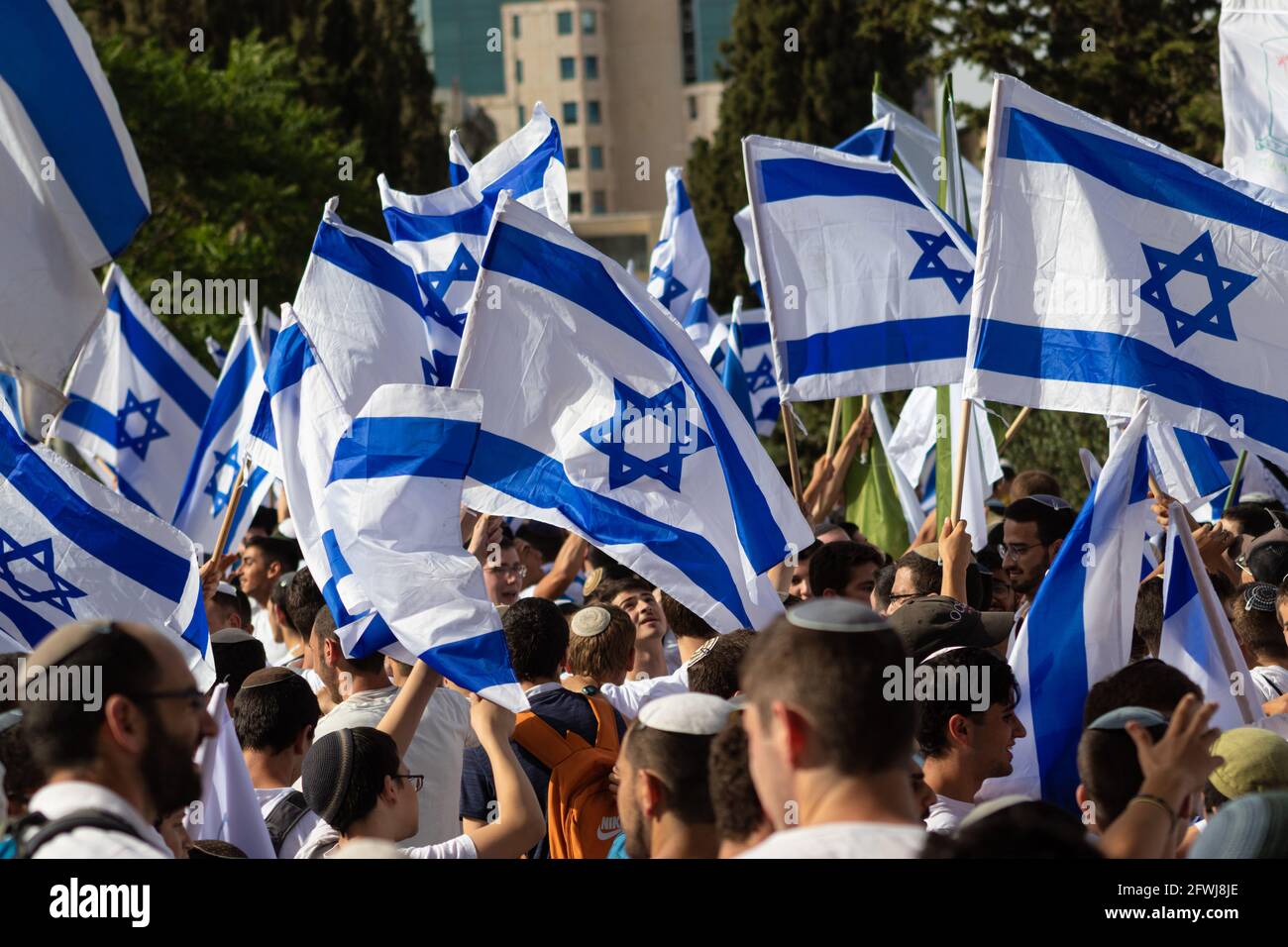 Israeli flag jerusalem hi-res stock photography and images - Alamy