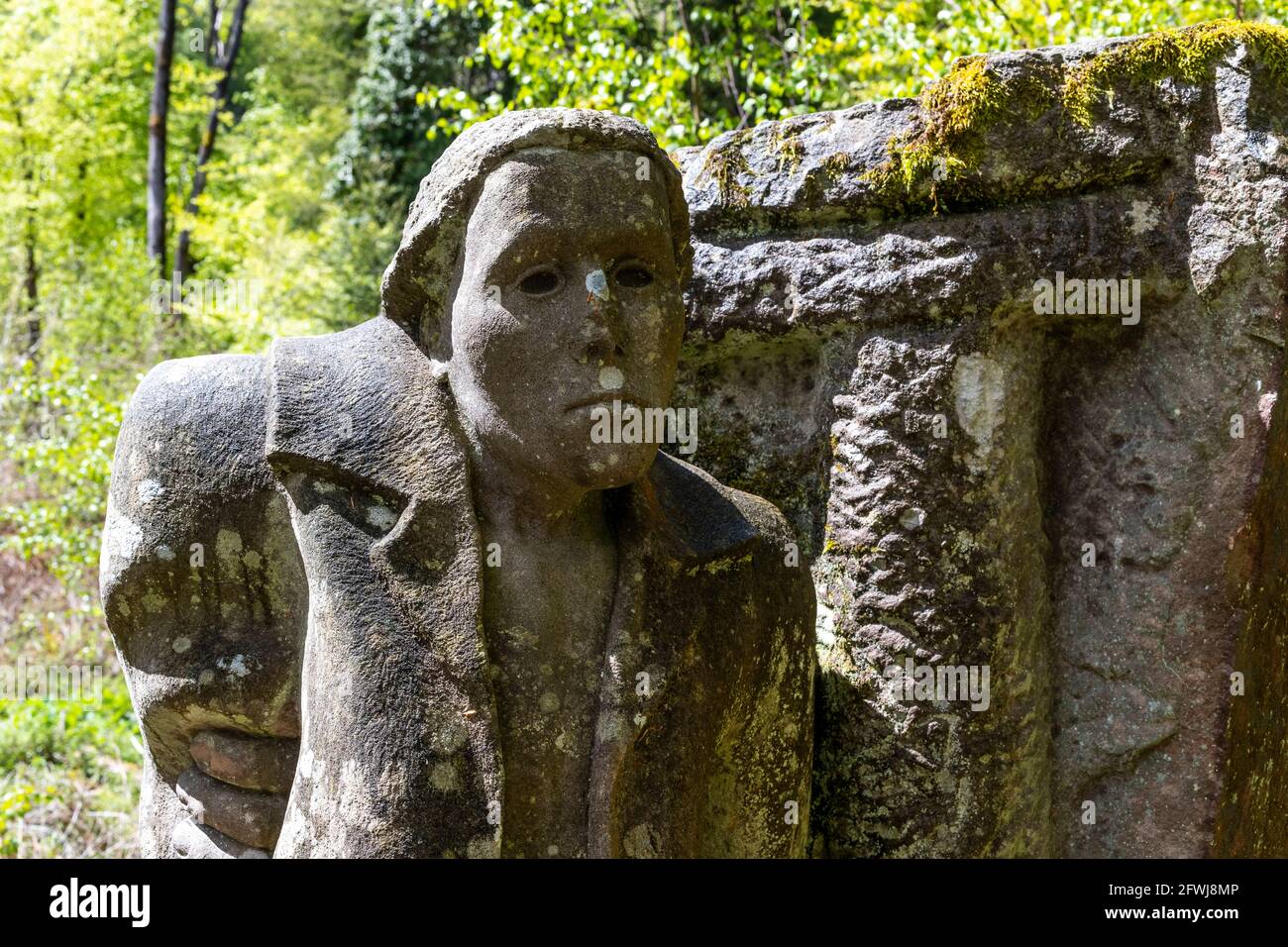 Union Colliery disaster 1902 memorial sculpture. Monument Mine, Forest ...