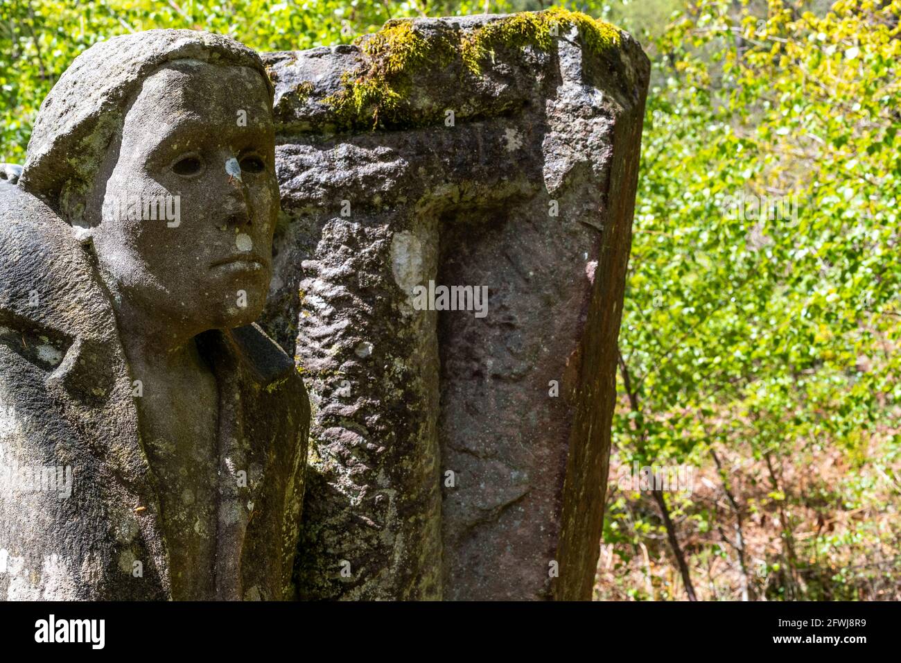 Union Colliery disaster 1902 memorial sculpture. Monument Mine, Forest ...