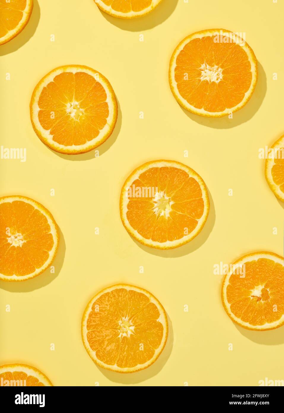 Top view orange slices hi-res stock photography and images - Alamy