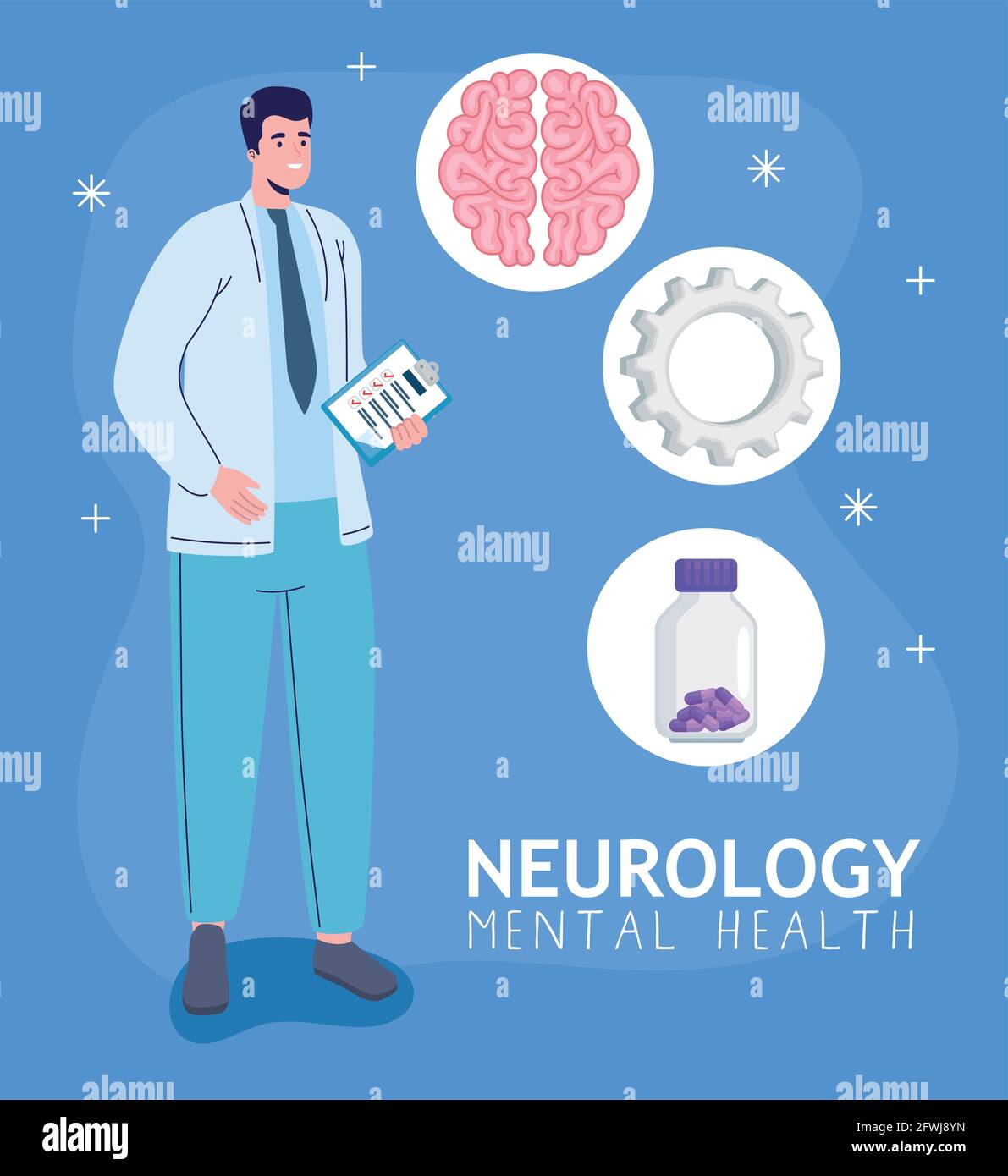 neurology man doctor Stock Vector Image & Art - Alamy