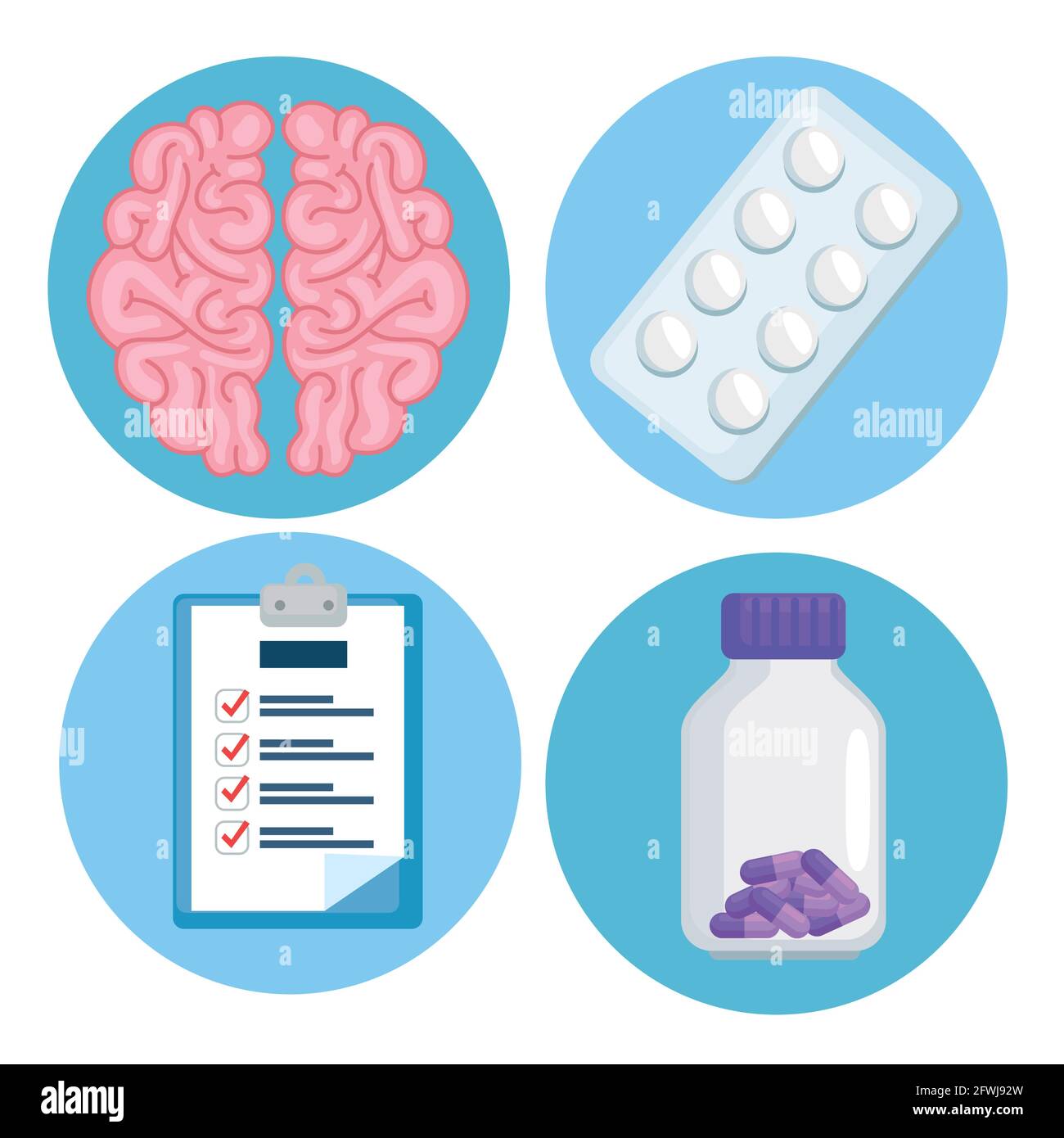 neurology symbol set Stock Vector Image & Art - Alamy