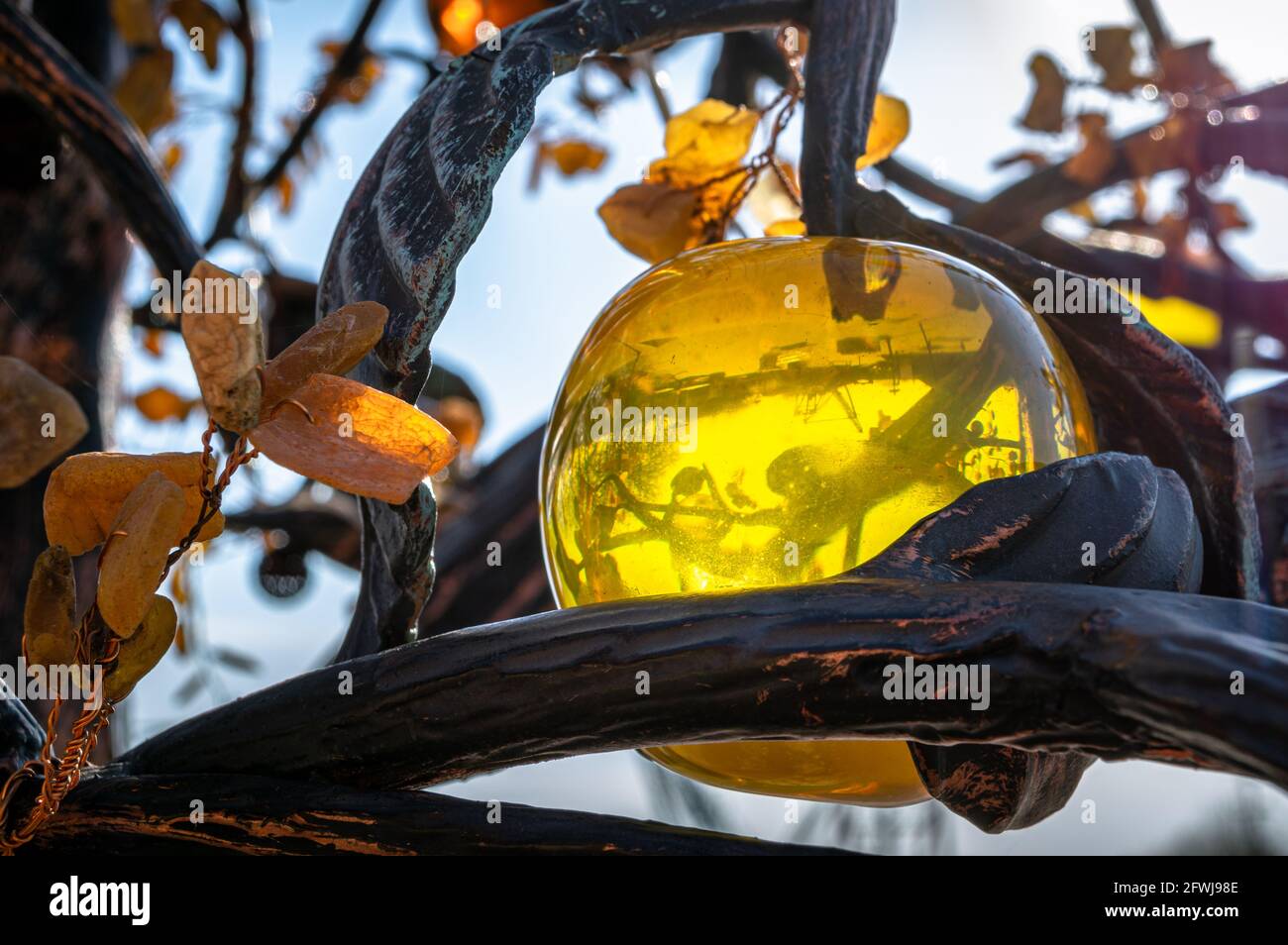 Artificial translucent apple made from amber Stock Photo - Alamy