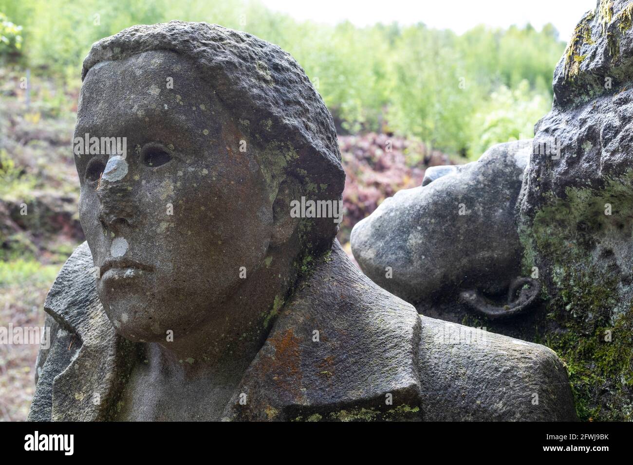 Union Colliery disaster 1902 memorial sculpture. Monument Mine, Forest ...
