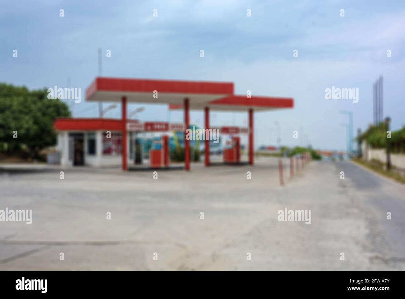 blurry background with bokeh elements in a creative story on a fuel and ...