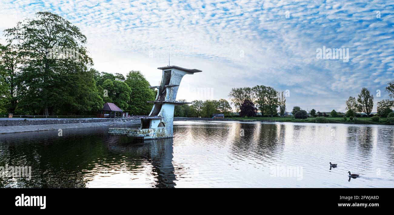 Old Diving Platform Coate Water Country Park , Swindon , England Stock ...