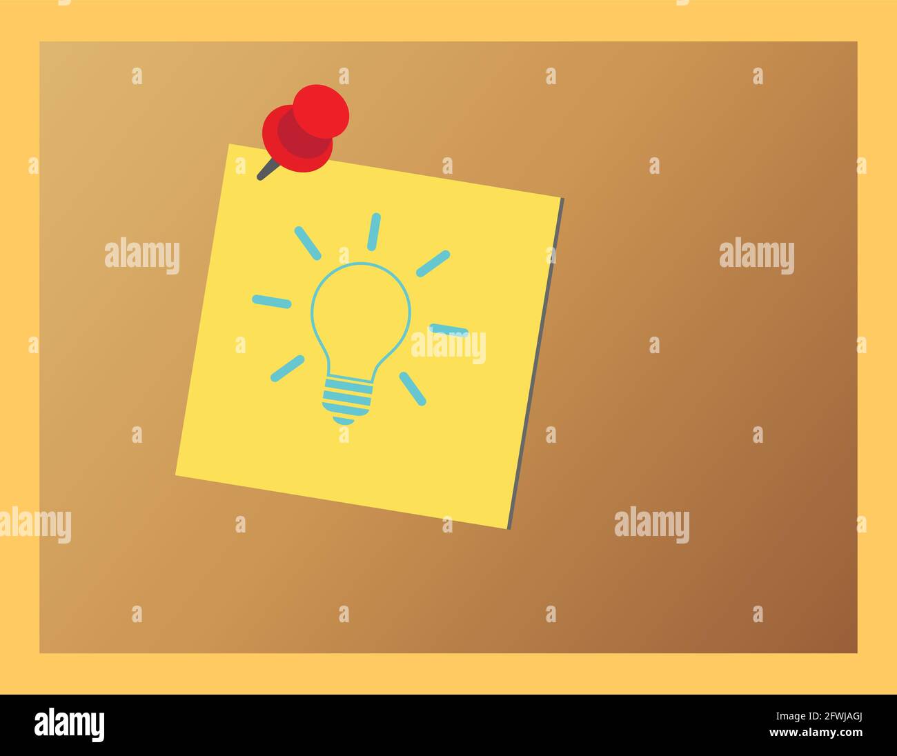 Sticky note on light Stock Vector Images - Alamy