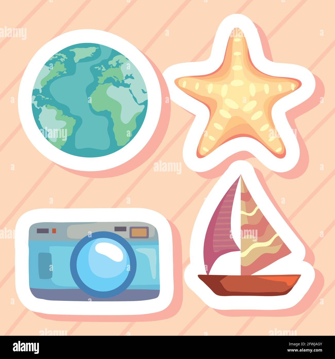 travel stickers collection Stock Vector Image & Art - Alamy