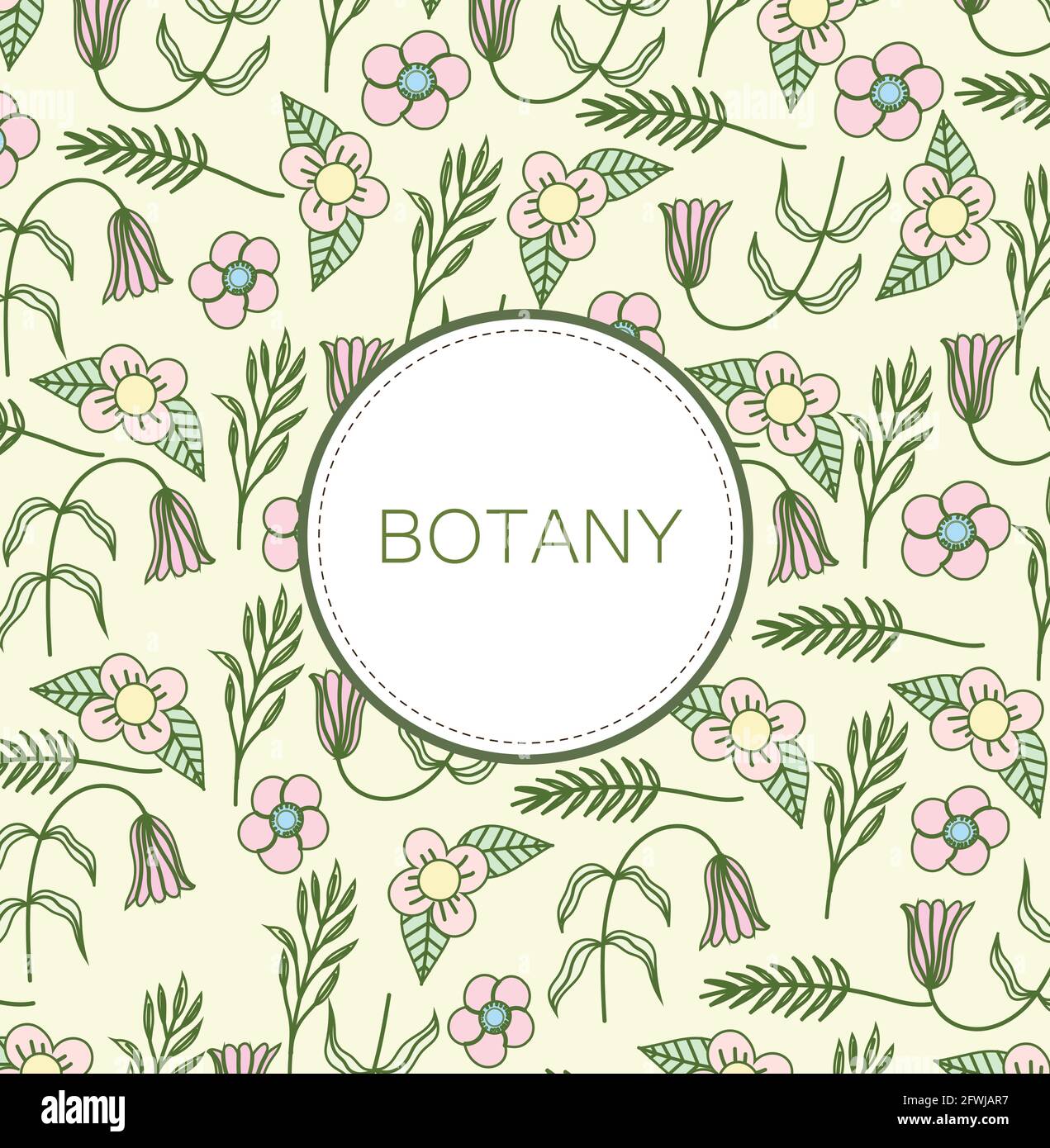 botany flower label Stock Vector Image & Art - Alamy