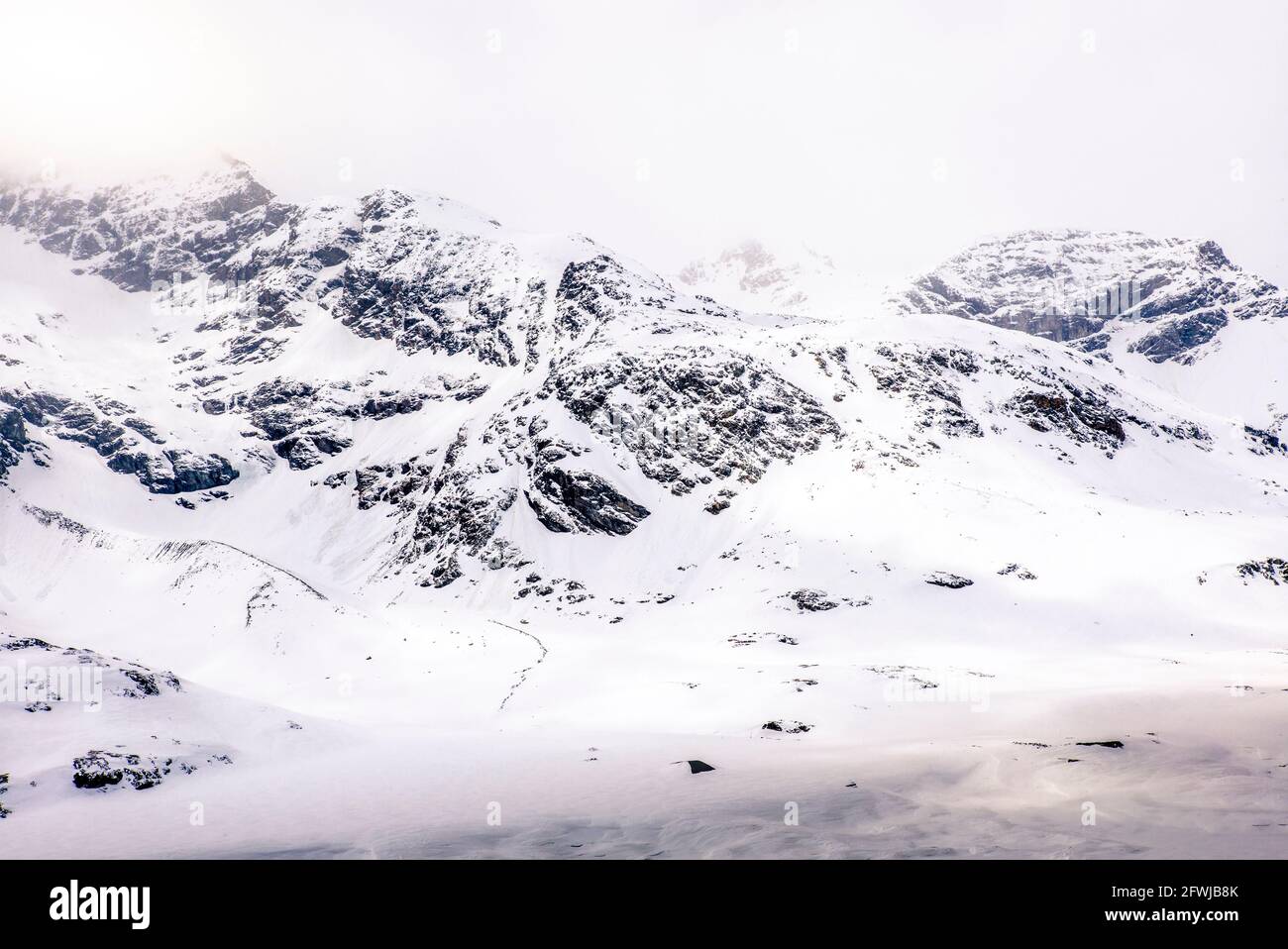 View of the Bernina mountain range in Switzerland Stock Photo - Alamy
