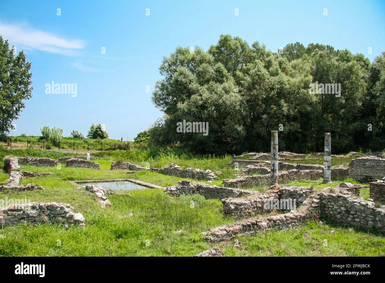 Ancient Greece city Dion. Ruins of House of Dionysos.. Archaeological ...