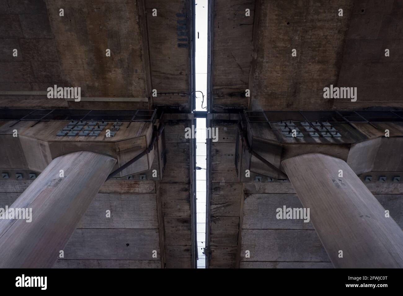 Under M8 motorway overpass, Glasgow Stock Photo - Alamy