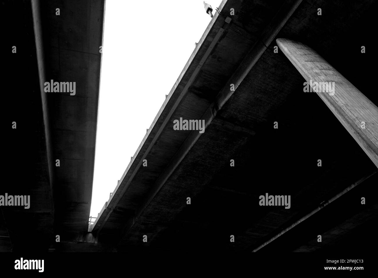 Under M8 motorway overpass, Glasgow Stock Photo - Alamy