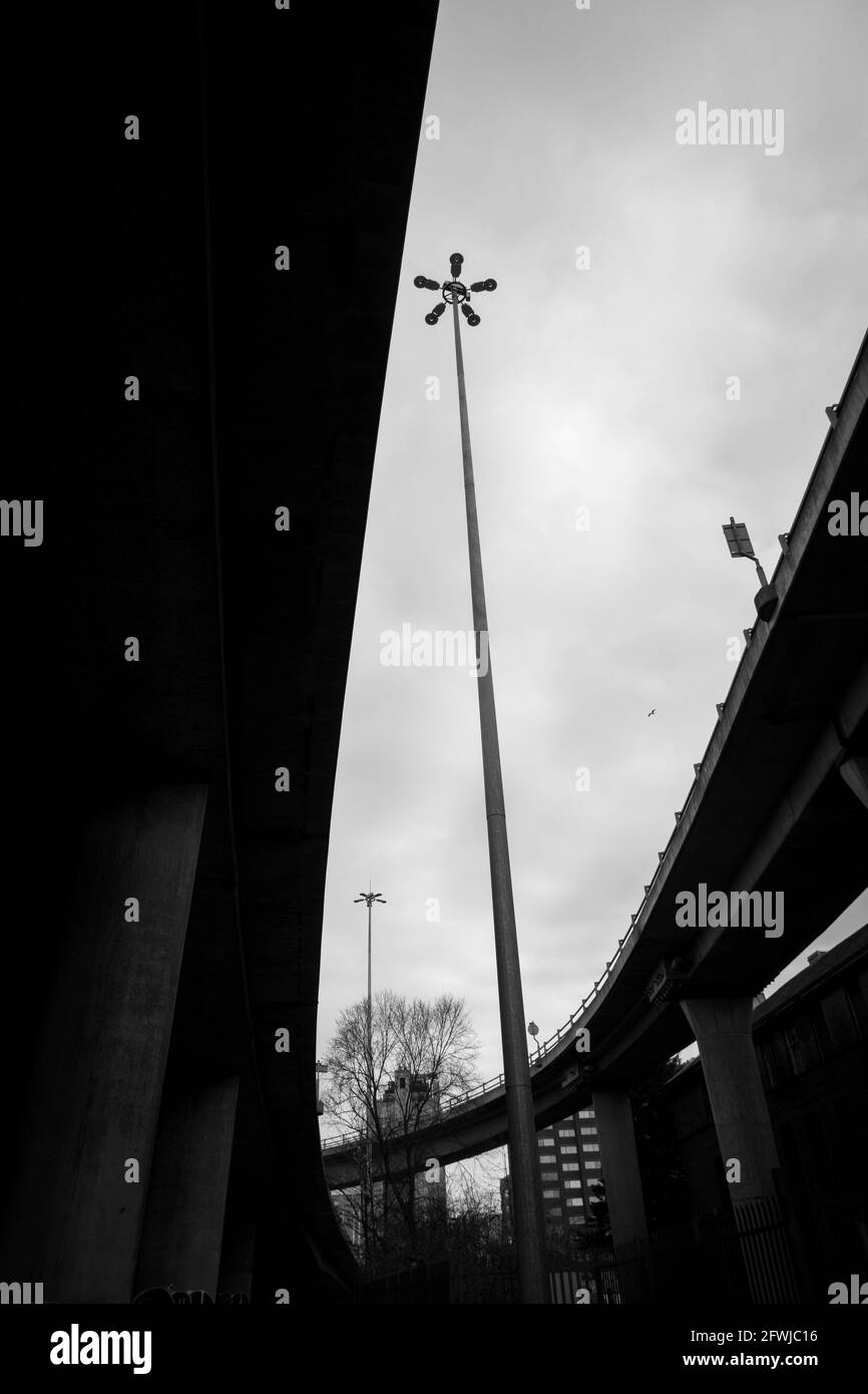 Under M8 motorway overpass, Glasgow Stock Photo - Alamy